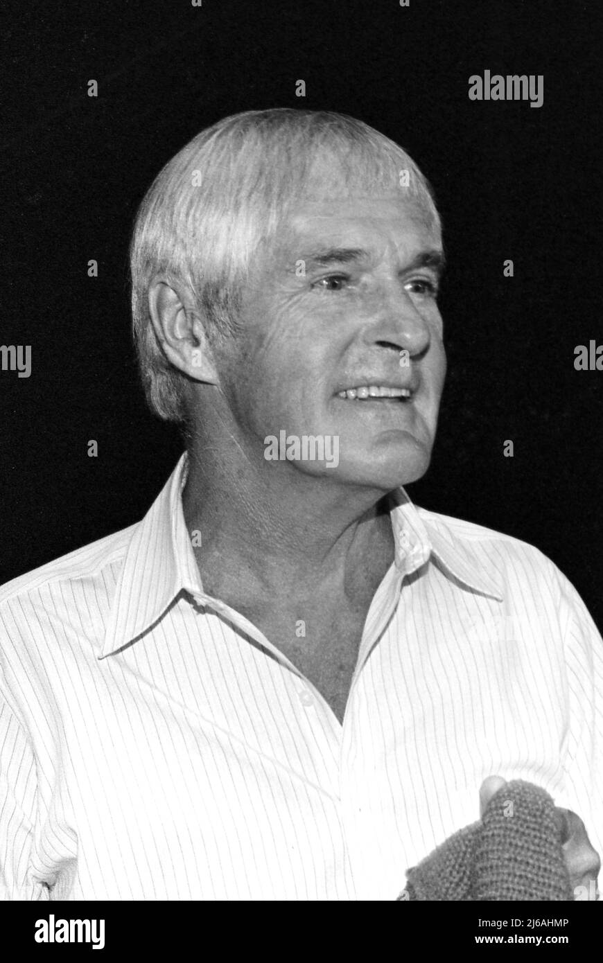 Timothy Leary at a press conference for Timothy Leary vs. G. Gordon ...