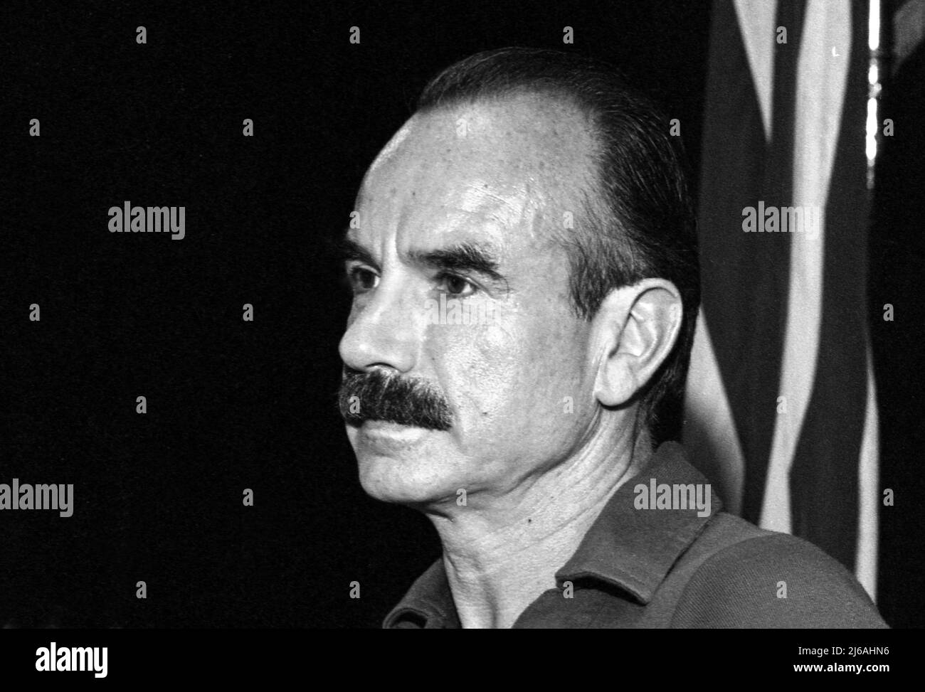 G. Gordon Liddy at a press conference for Timothy Leary vs. G. Gordon ...