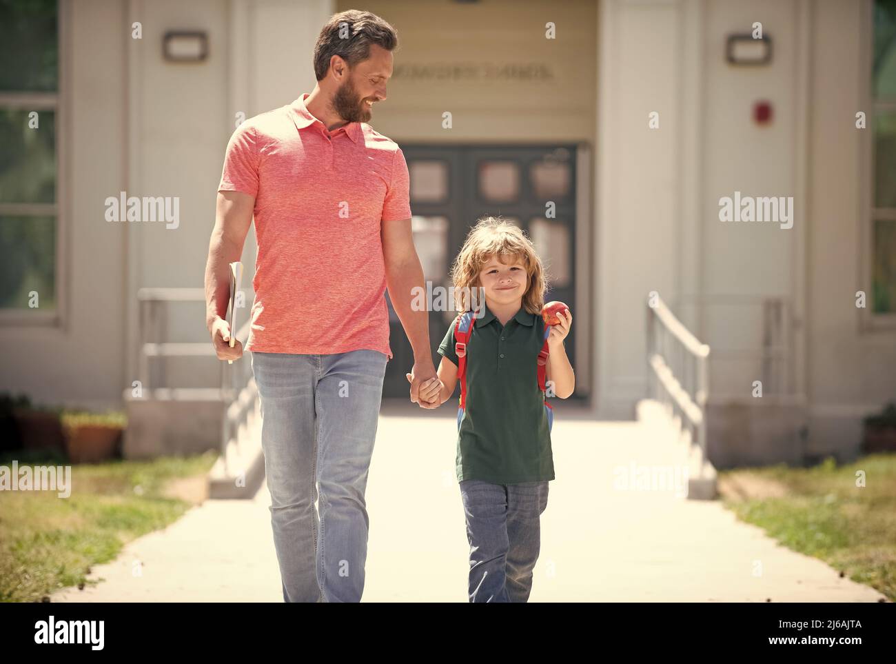 happy family value. childhood and fatherthood. parent leads little ...