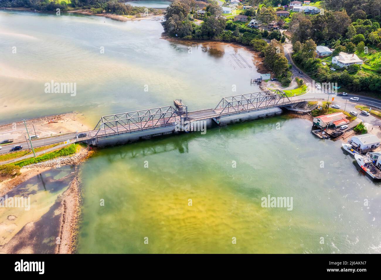Princess highway bridge across Wagonga inlet in Narooma town on ...