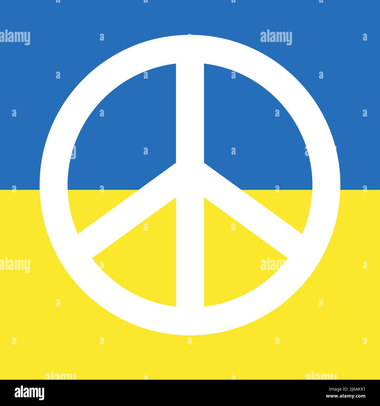 Vector flat peace sign on Ukrainian flag Stock Vector Image & Art - Alamy