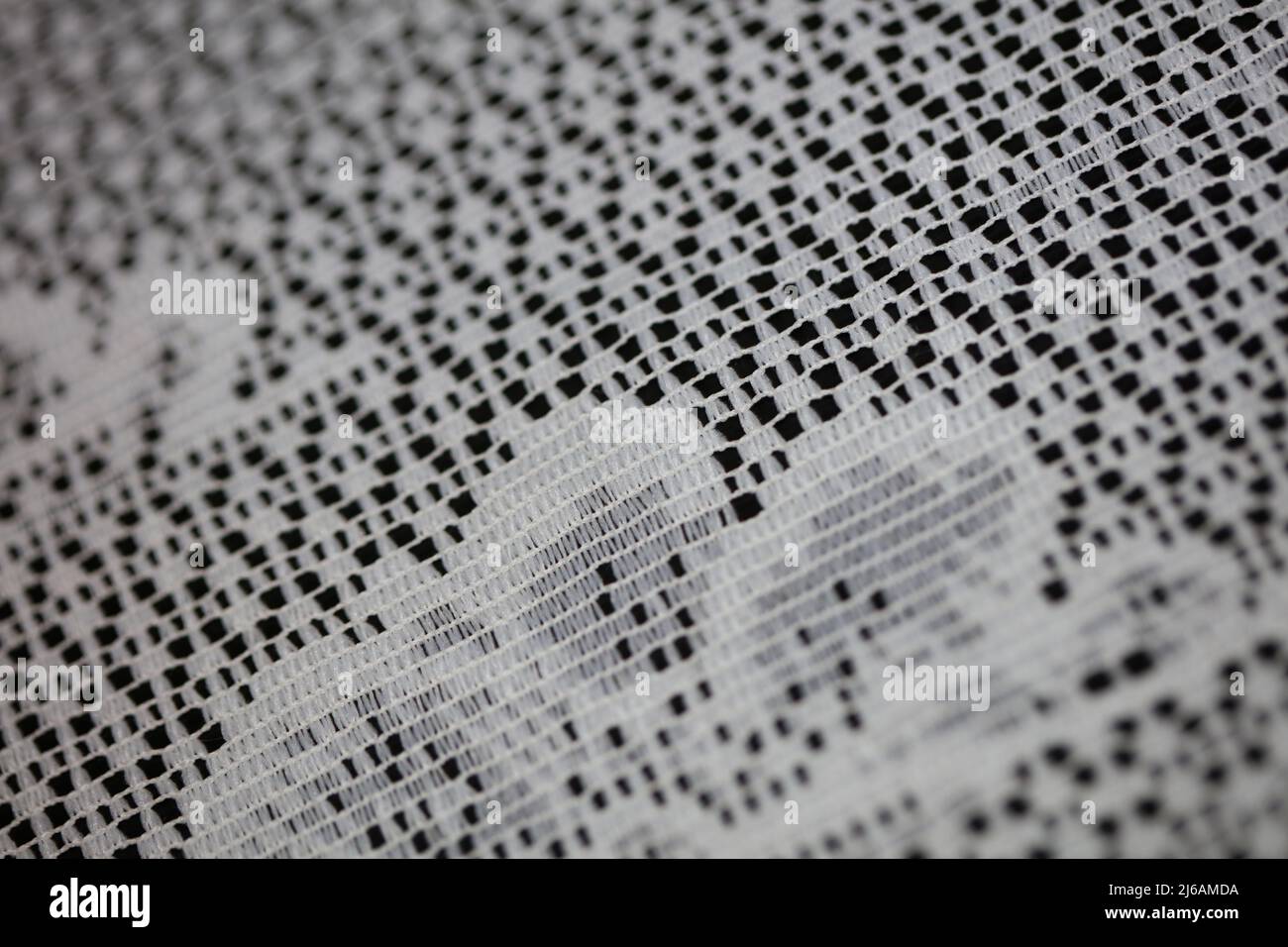 Handmade Greek traditional knitted tablecloth by hand close up ...