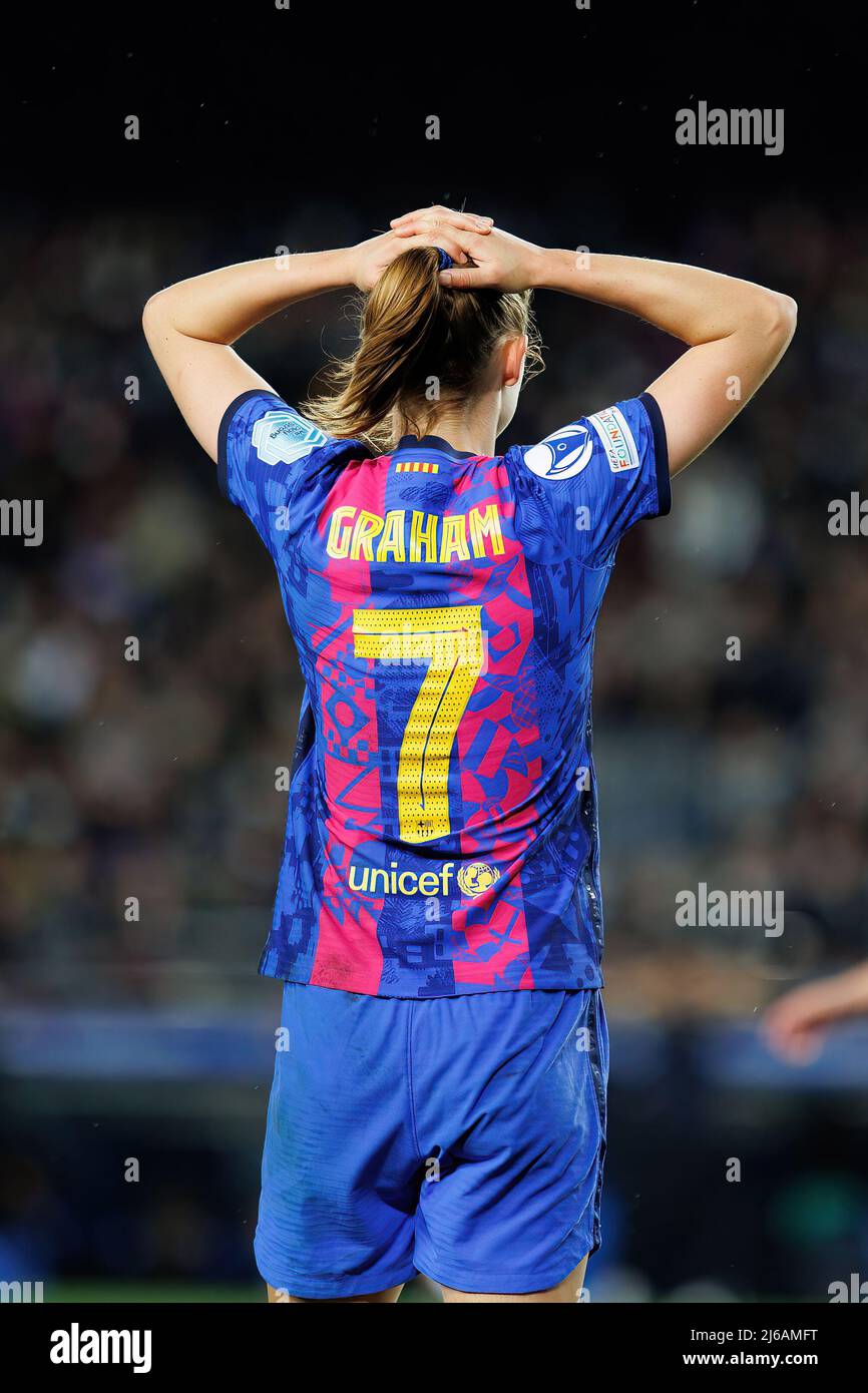 BARCELONA - MAR 30: Caroline Graham Hansen in action during the UEFA ...