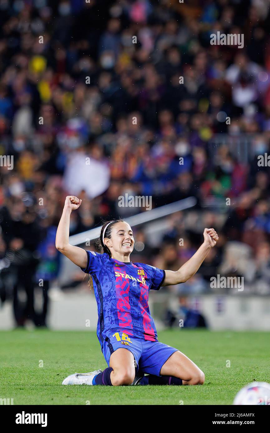 BARCELONA - MAR 30: Aitana Bonmati celebrates after scoring a goal ...