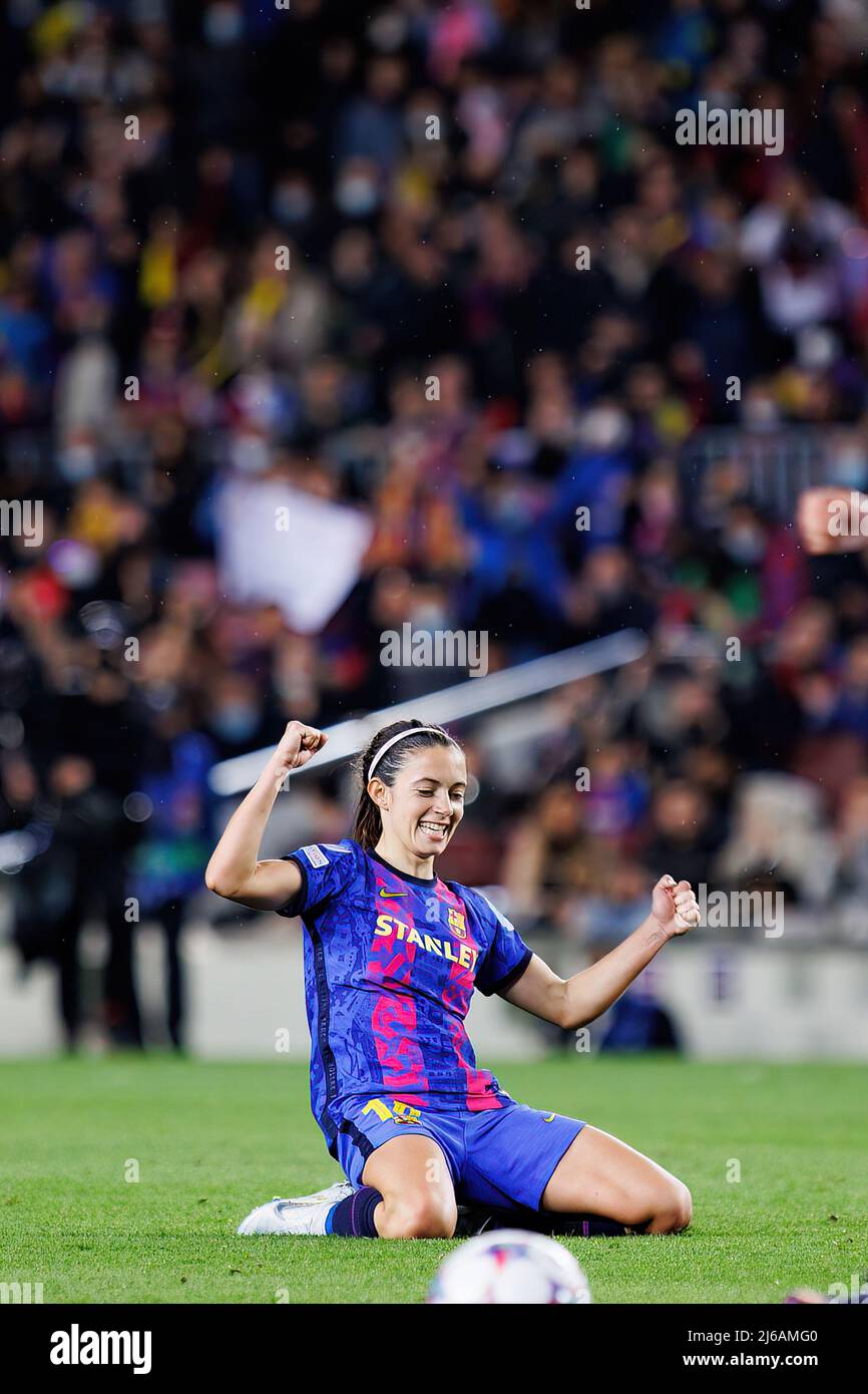 BARCELONA - MAR 30: Aitana Bonmati celebrates after scoring a goal ...
