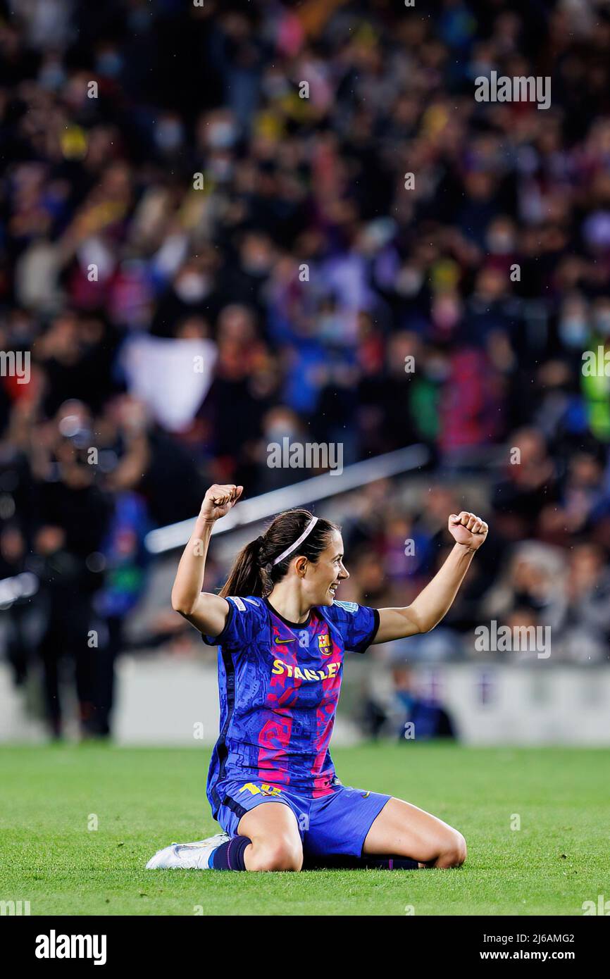 BARCELONA - MAR 30: Aitana Bonmati celebrates after scoring a goal ...
