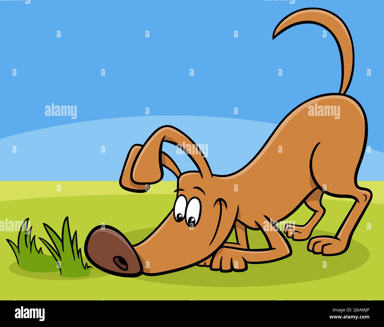 Sniffing grass Stock Vector Images - Alamy