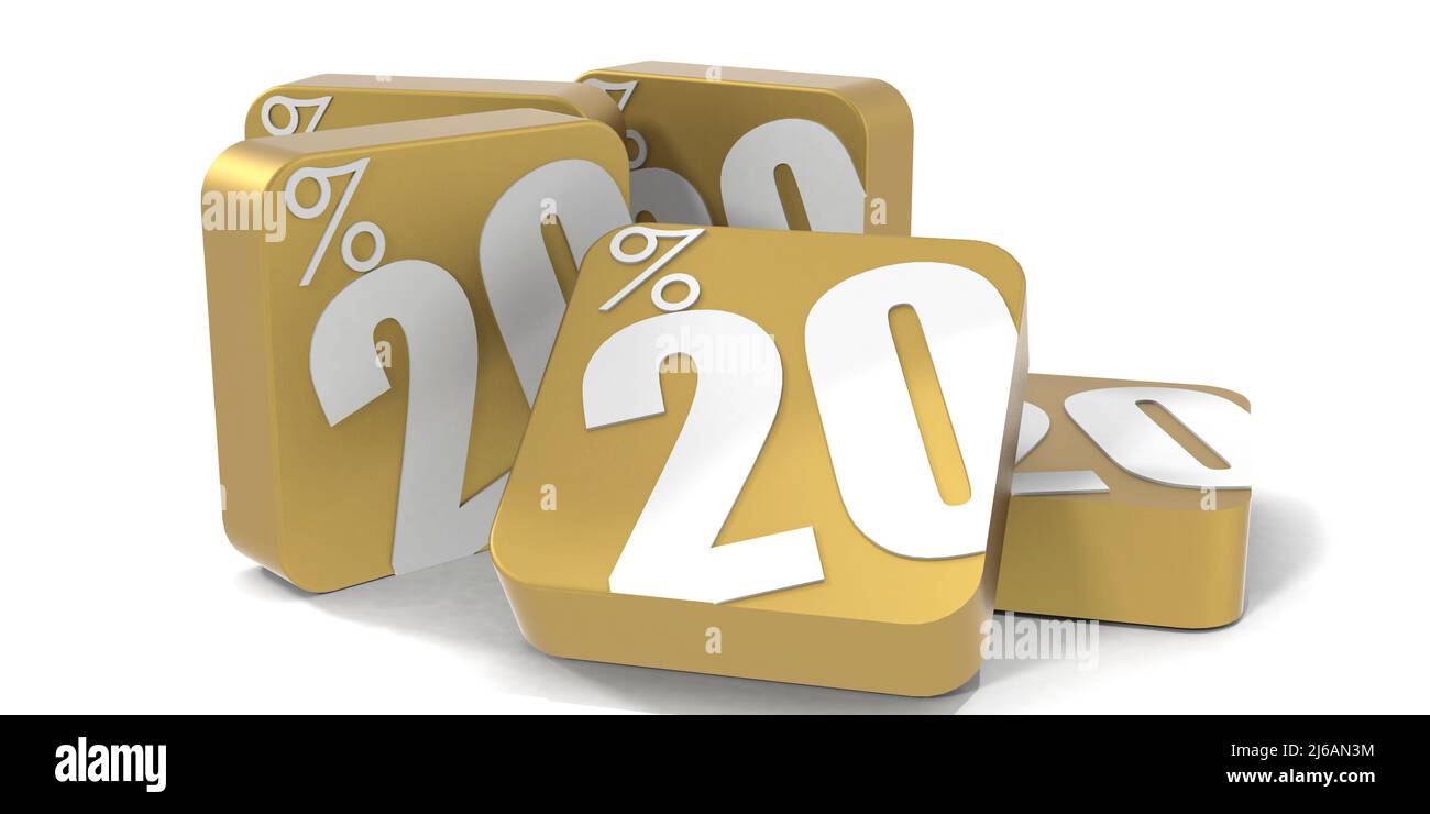20 percent discount block hi-res stock photography and images - Alamy