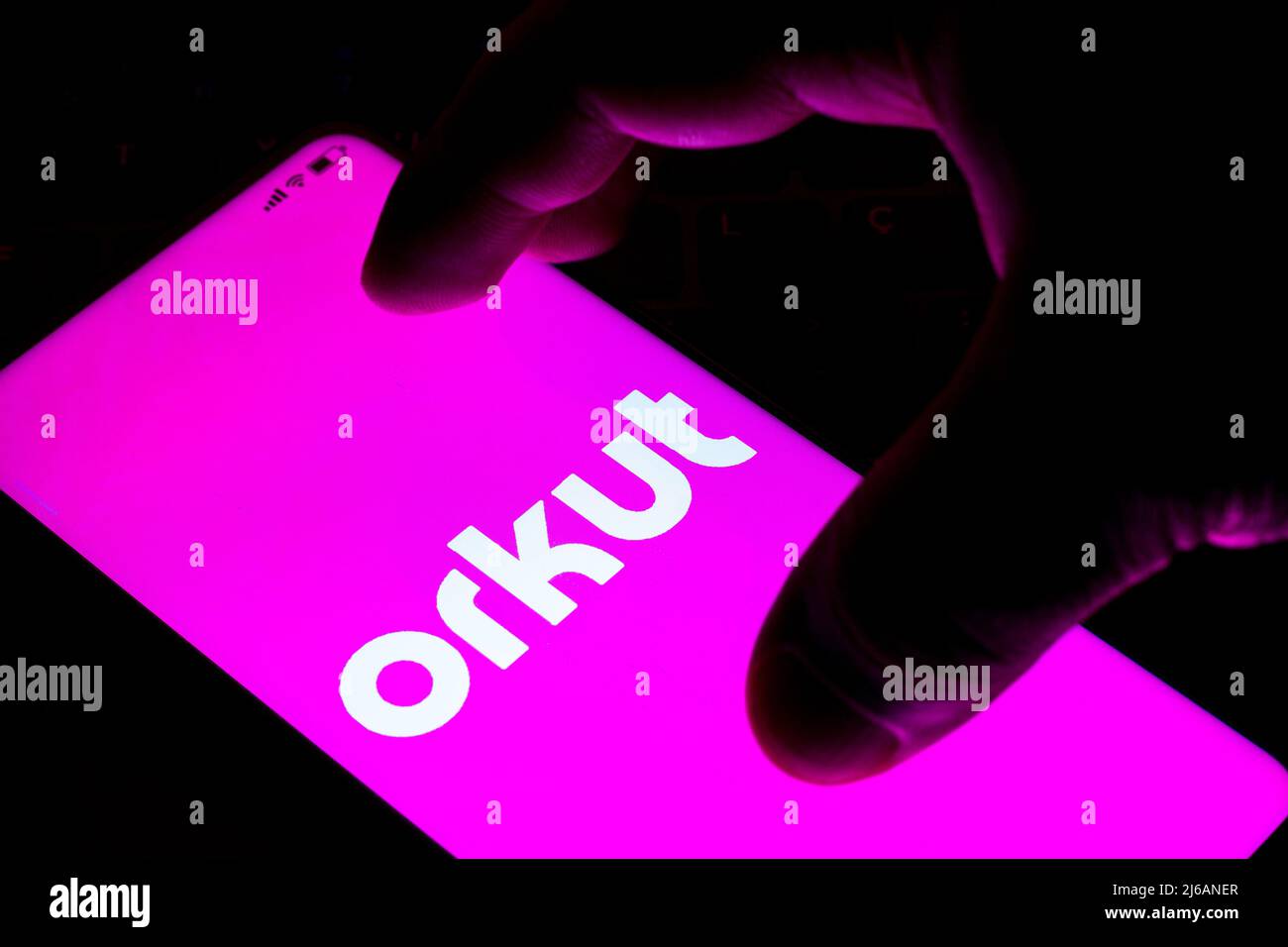In this photo illustration, the Orkut logo seen displayed on a ...