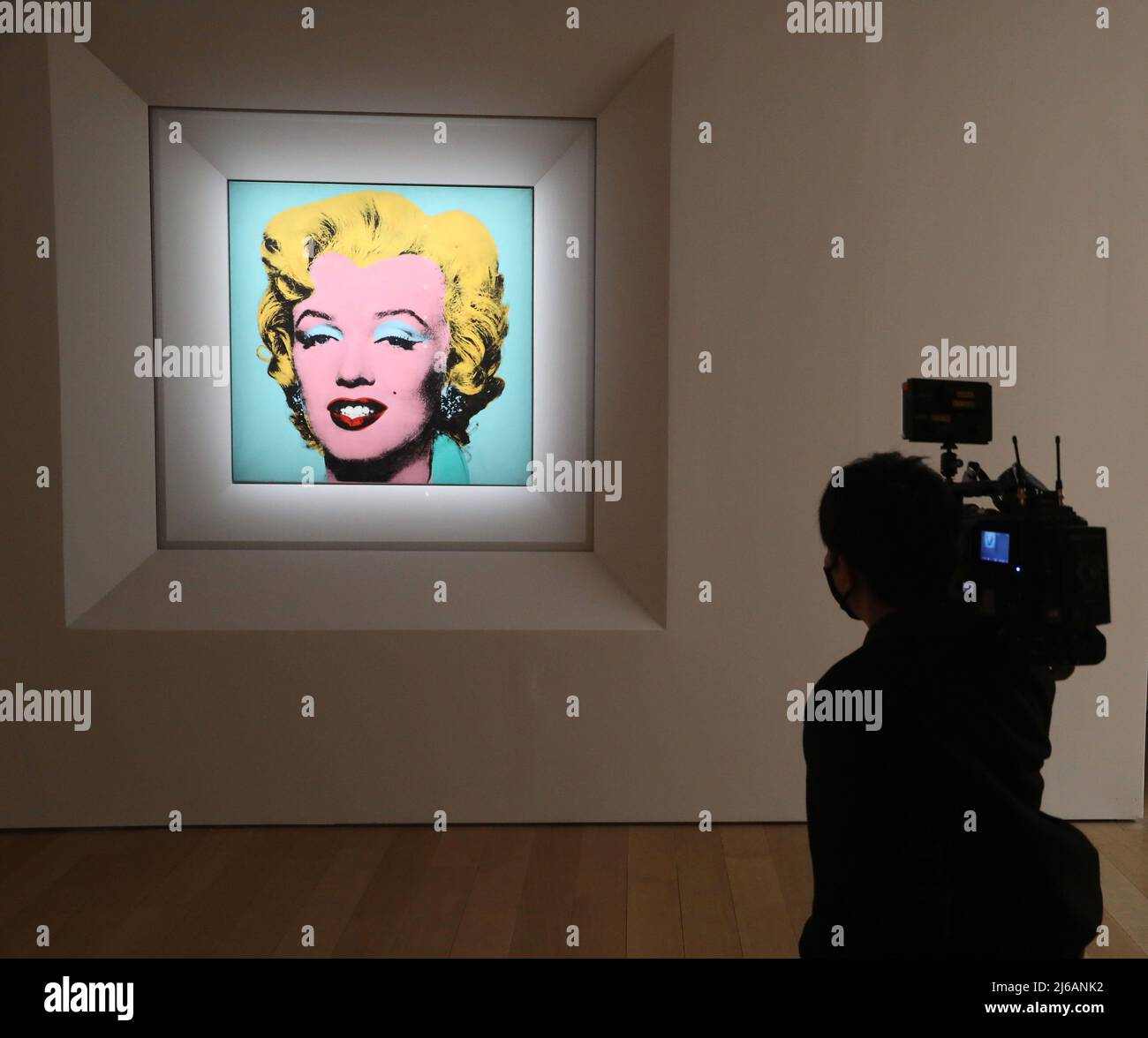 April 29, 2022, New York, New York, USA: A view of the 'Shot Sage Blue ...