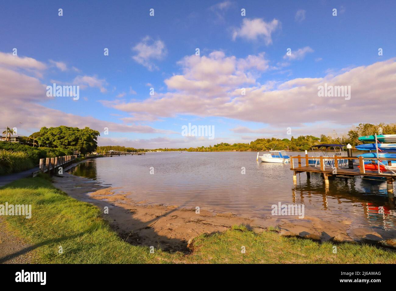 Forster NSW Australia - 13 April 2022: Tranquil early morning sunrise ...
