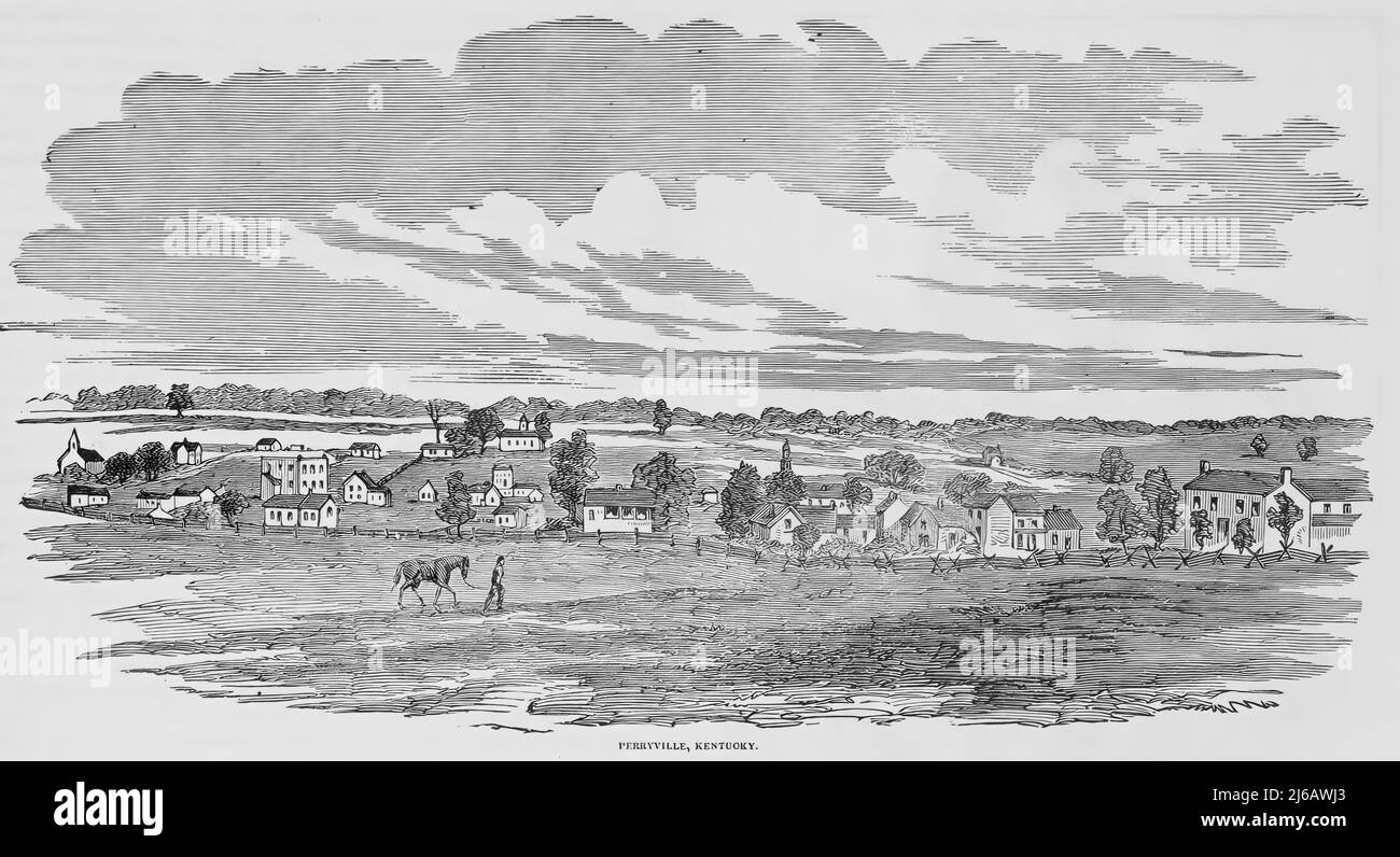 Perryville, Kentucky, in the American Civil War era. 19th century ...