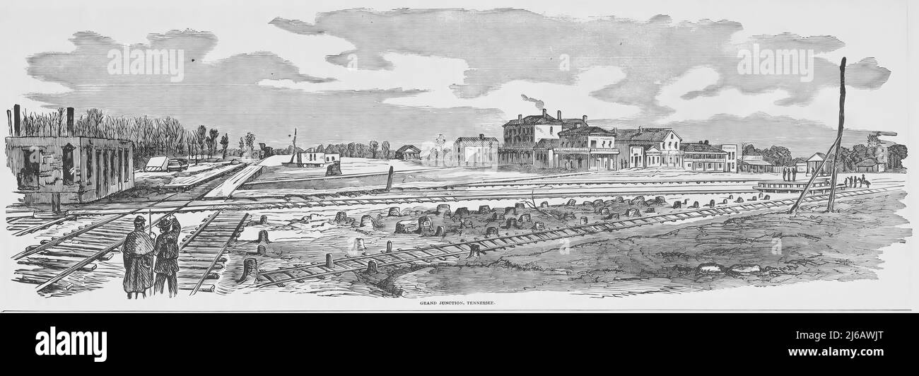 Grand Junction, Tennessee, in the American Civil War era. 19th century ...