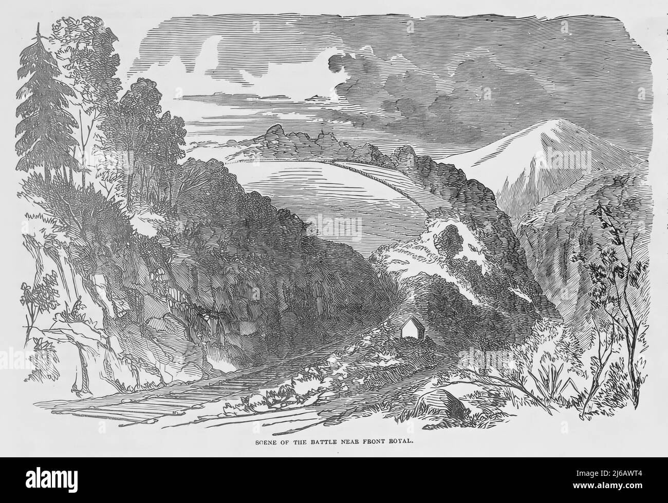 Scene of the Battle of Fort Royal, May 1862, in the American Civil War ...