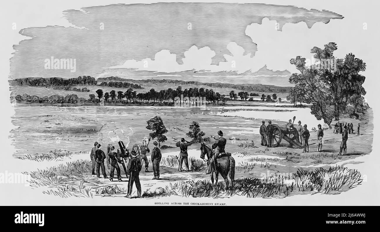 Shelling Across the Chickahominy Swamp, The Battle of Gaines' Mill ...