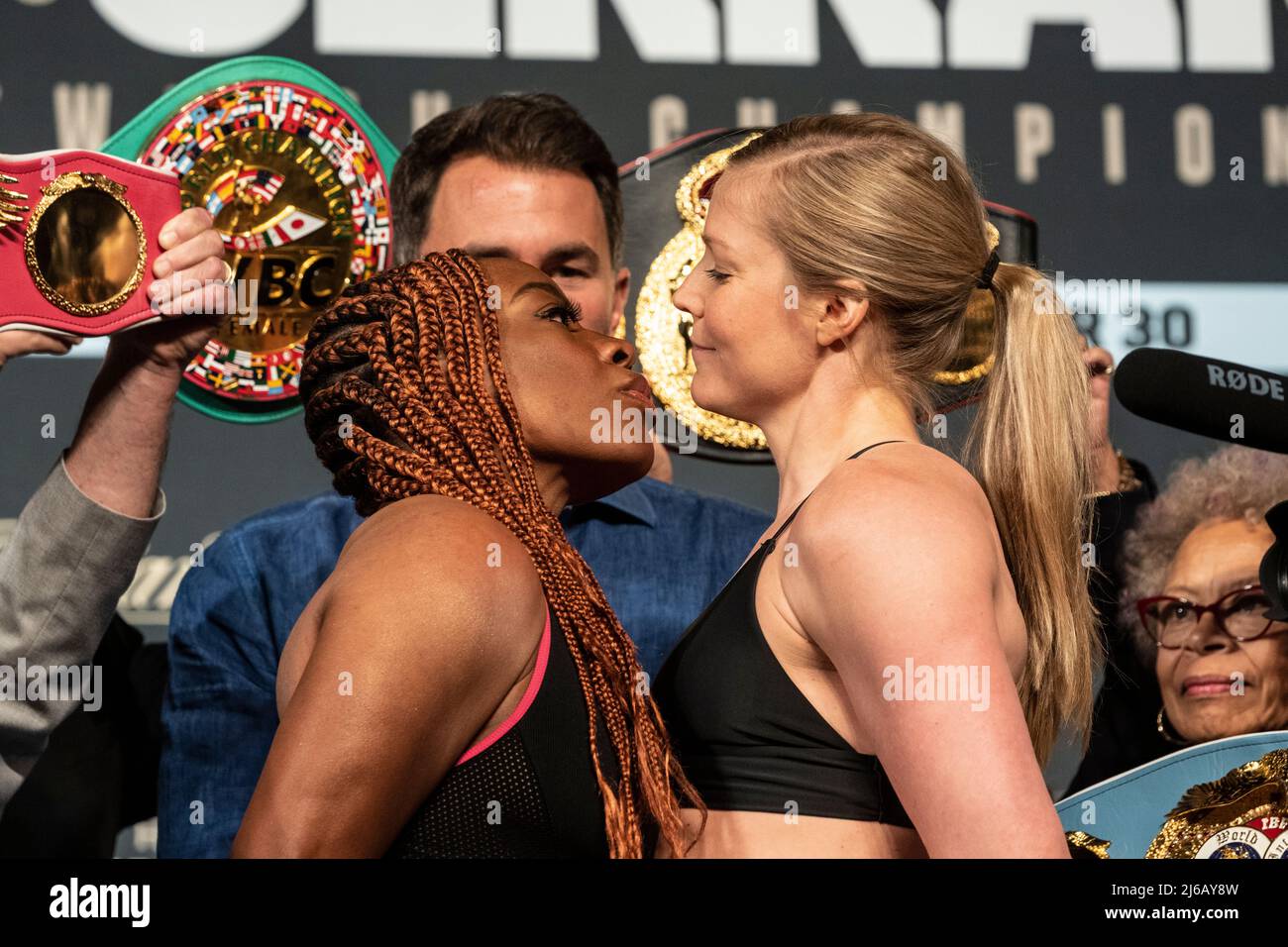 New York, NY - April 29, 2022: Franchon Crews Dezurn and Elin Cederroos ...