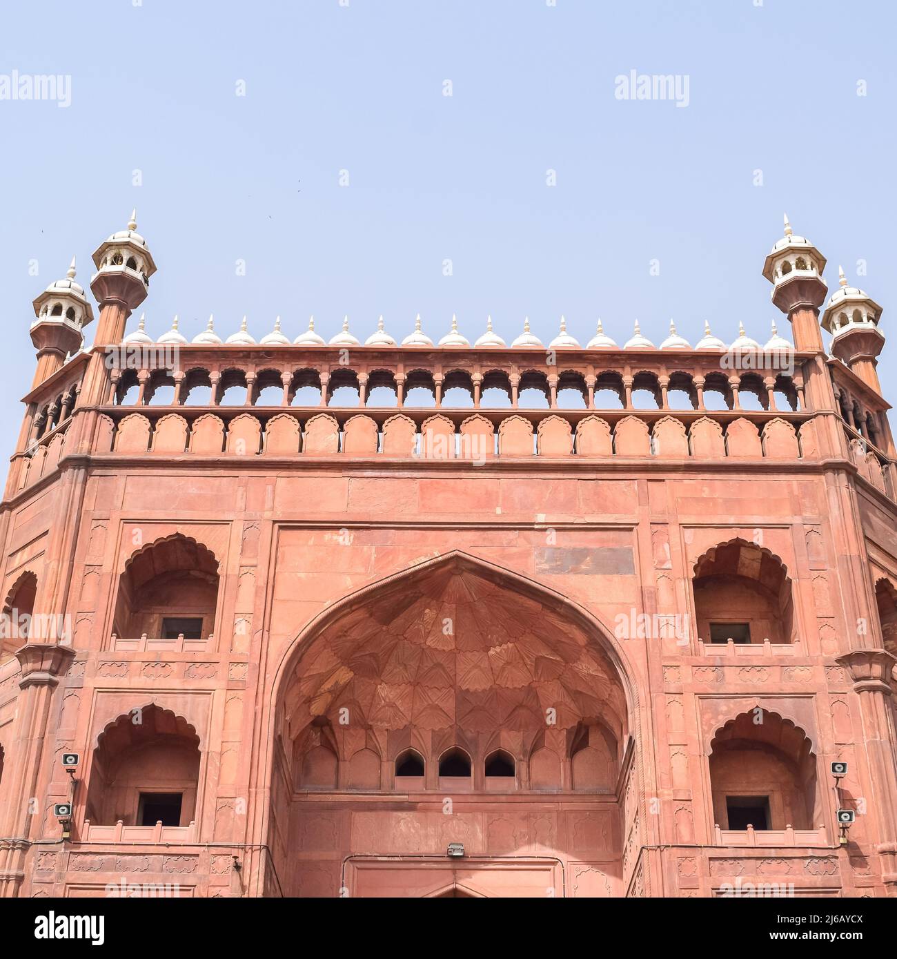 Architectural detail of Jama Masjid Mosque, Old Delhi, India, The ...