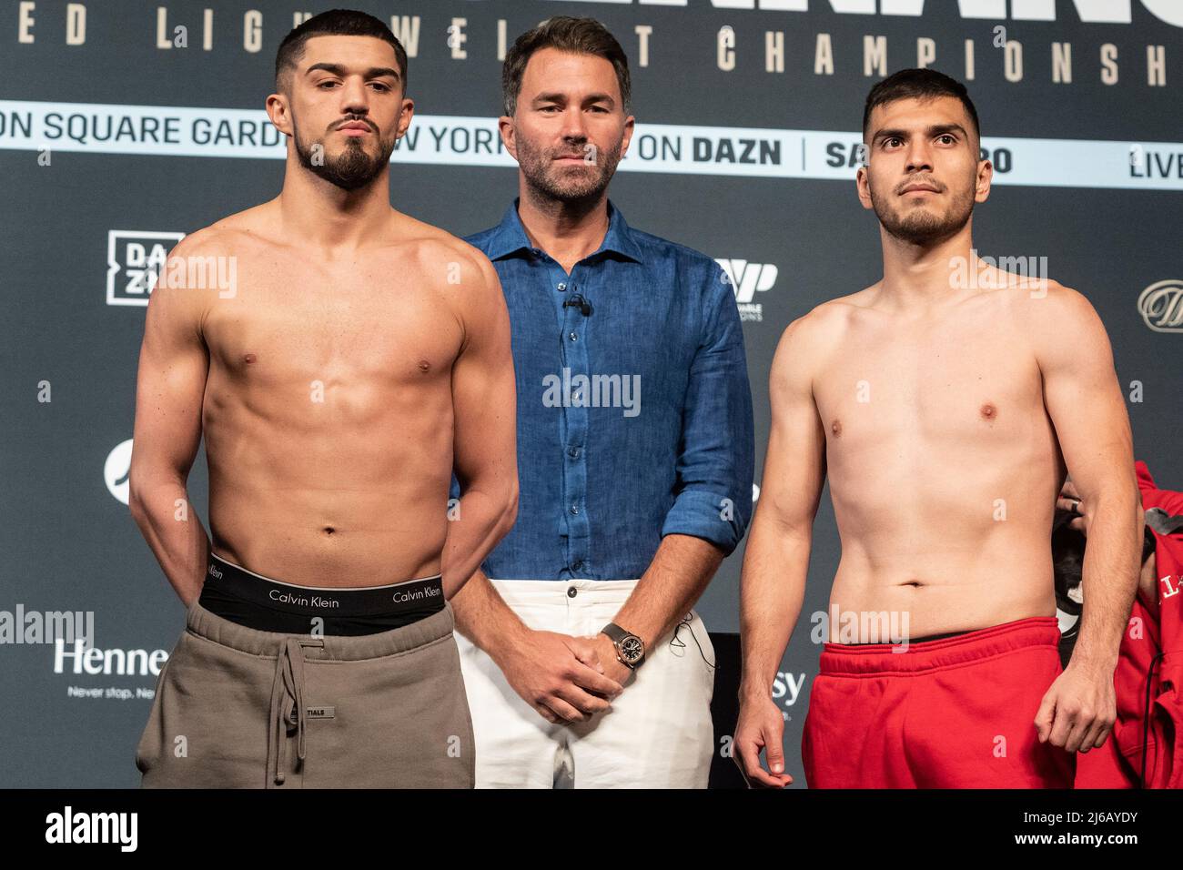 New York, USA. 29th Apr, 2022. Reshat Mati and Joe Eli Hernandez during ...