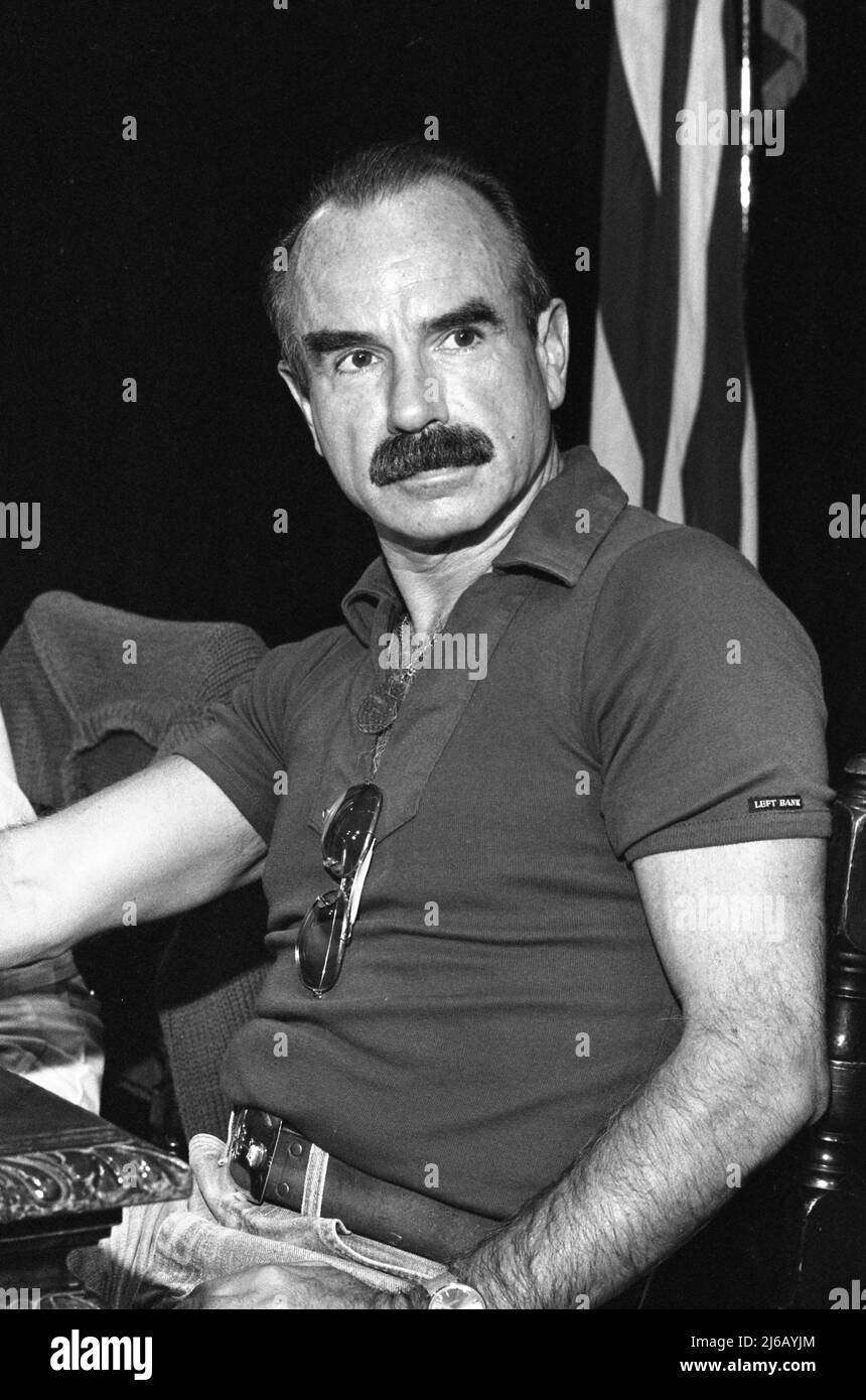 G. Gordon Liddy at a press conference for Timothy Leary vs. G. Gordon ...