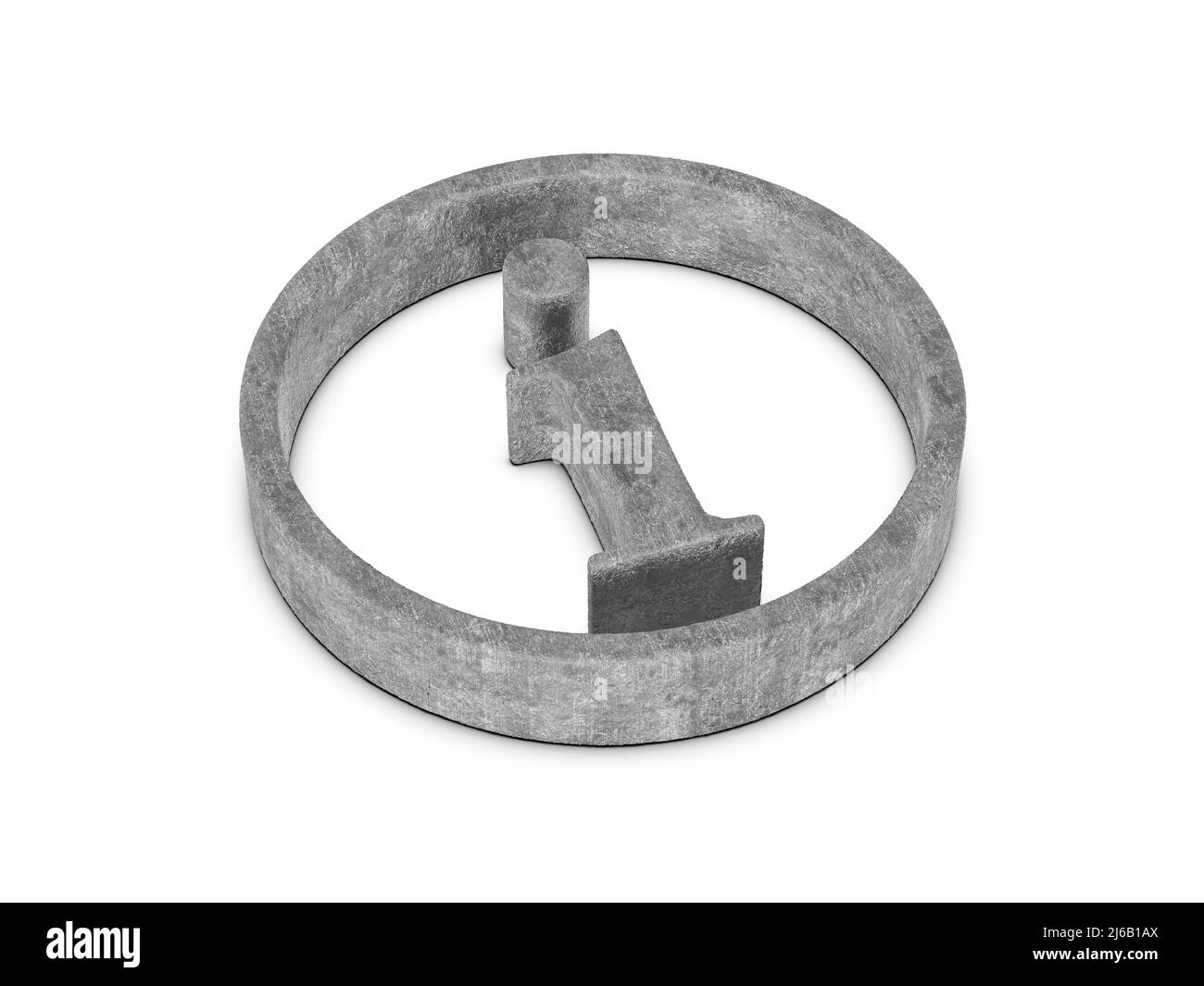 Concrete info symbol on a white background. 3d illustration Stock Photo ...
