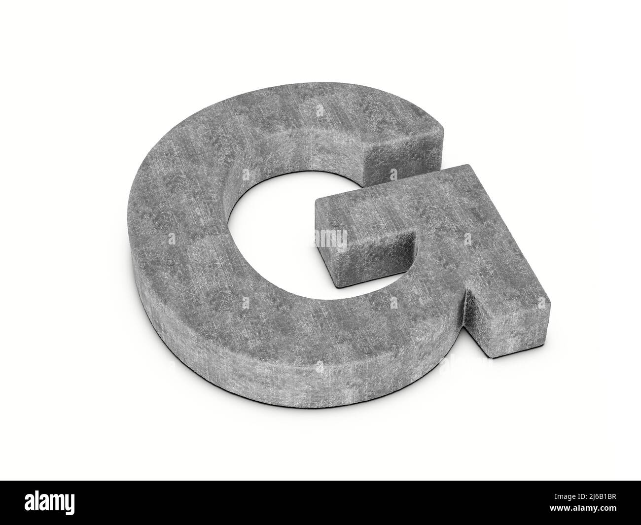 Concrete letter G on a white background. 3d illustration Stock Photo ...