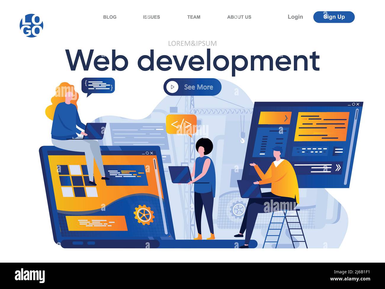 Software construction background Stock Vector Images - Alamy