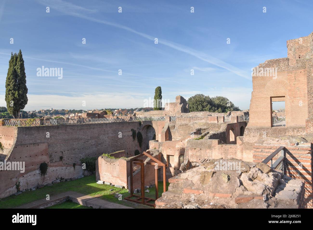 The remains of Domus Augustana on Palatine Hill, Rome, Italy Stock ...