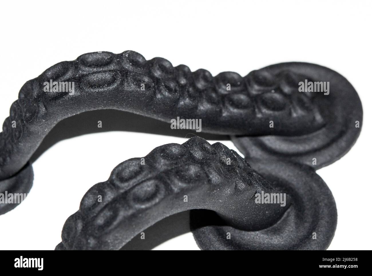 Models printed on 3D printer. Black objects printed on 3D printer made ...