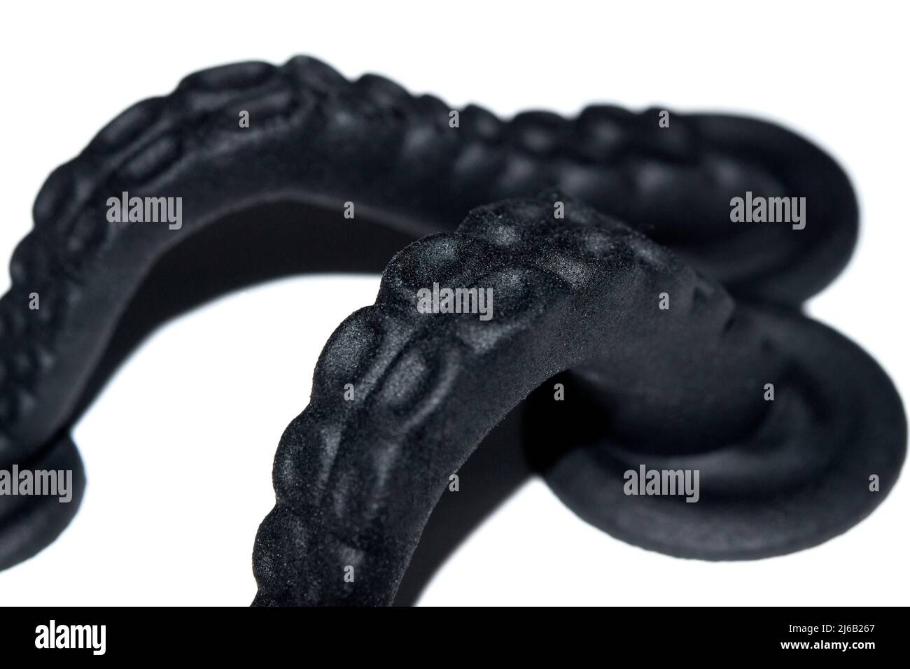 Models printed on 3D printer. Black objects printed on 3D printer made ...