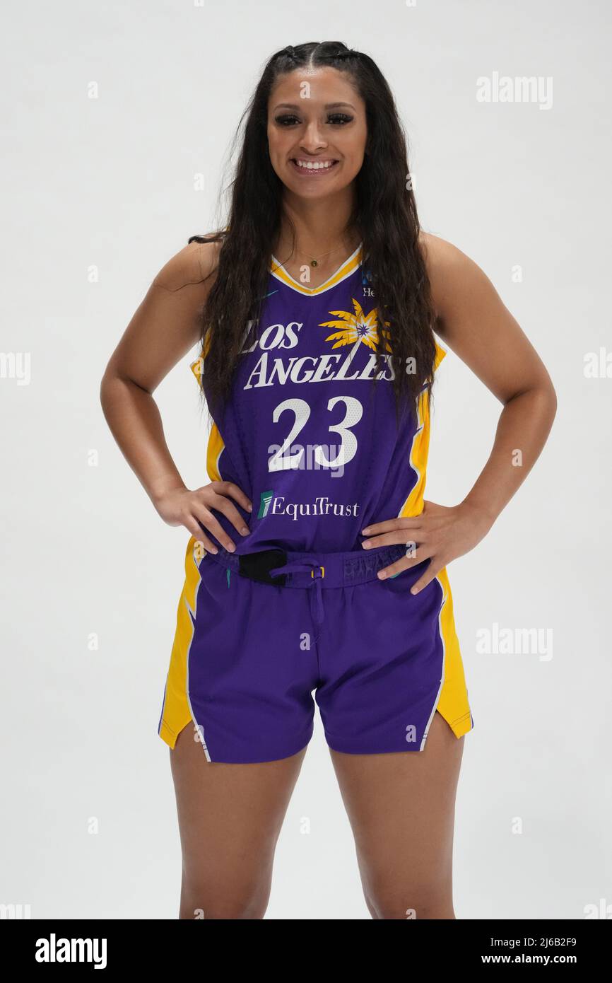 Los angeles sparks guard lexi gordon 23 poses media day hi-res stock ...