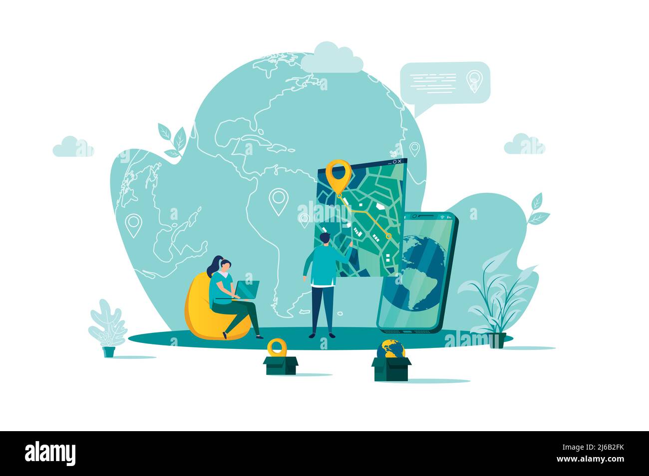 Navigation Orientation Map Mapping Stock Vector Images Alamy