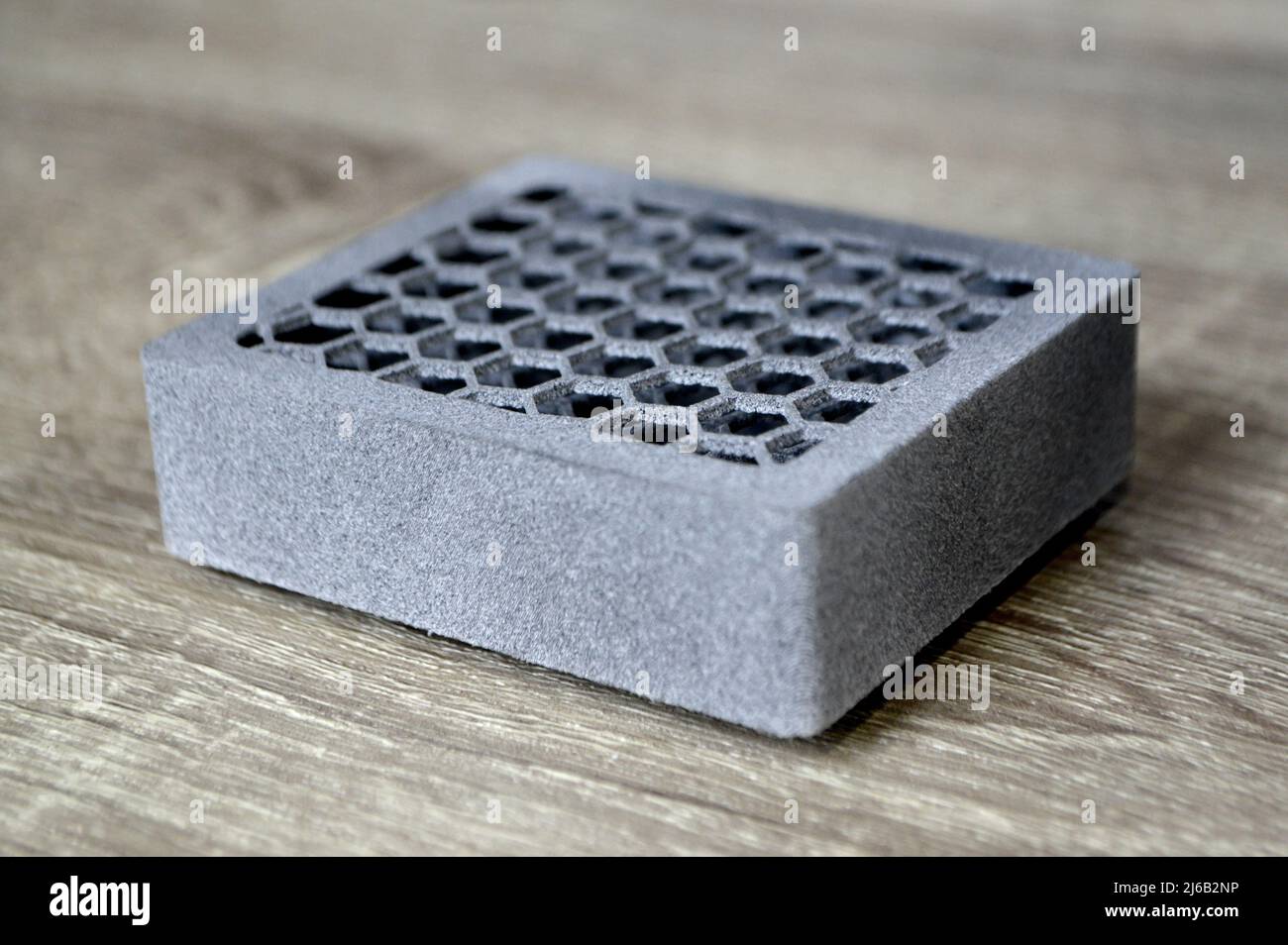 Models printed on 3D printer. Gray objects printed on 3D printer made ...