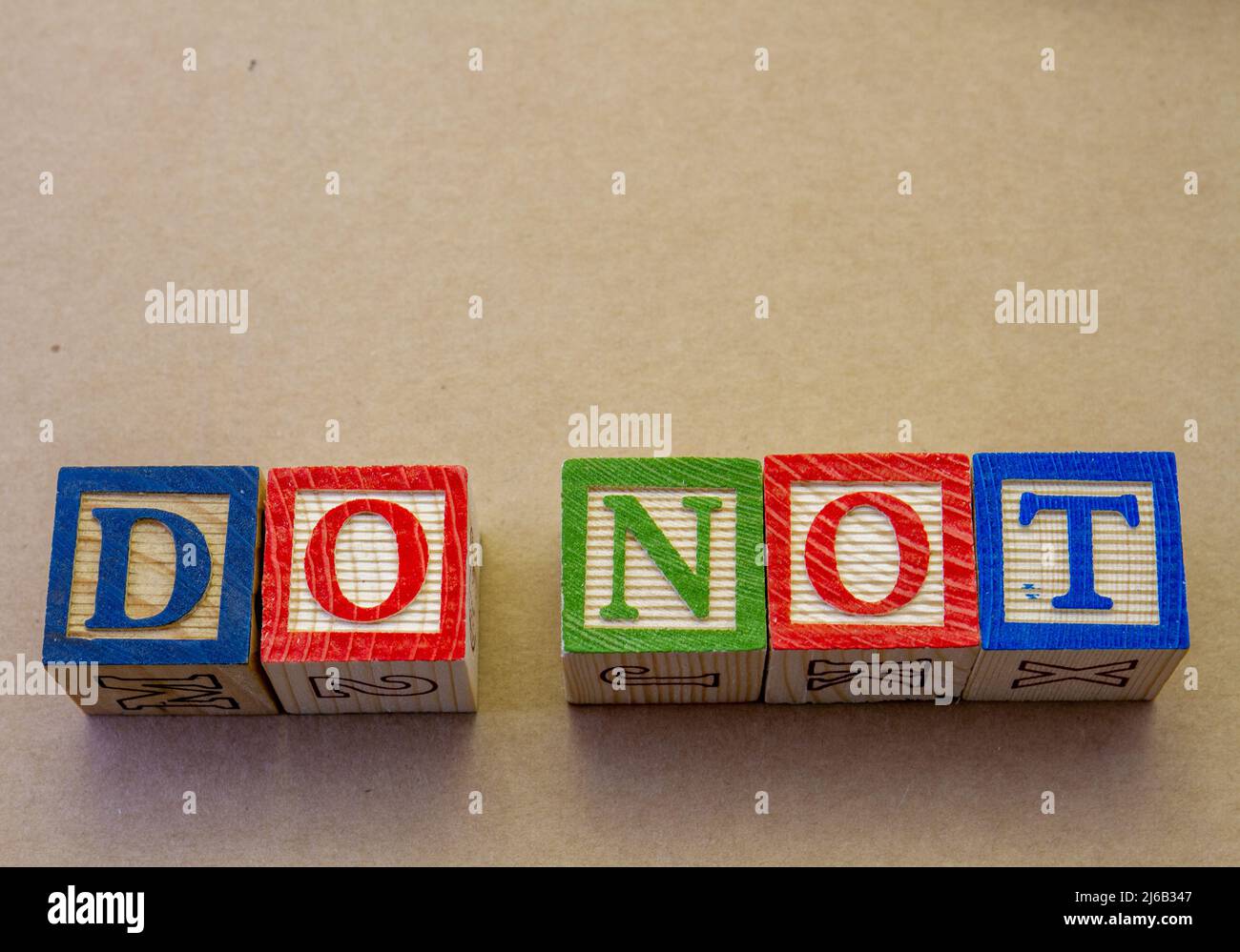 The term do not visually displayed on a clear background with copy ...