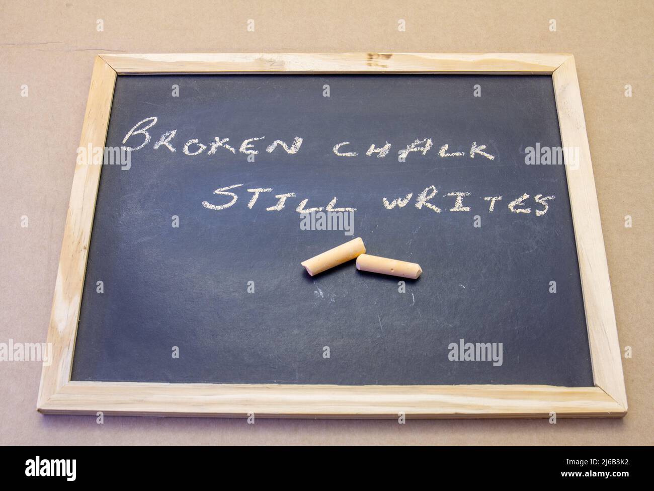 Broken chalk still writes Stock Photo - Alamy