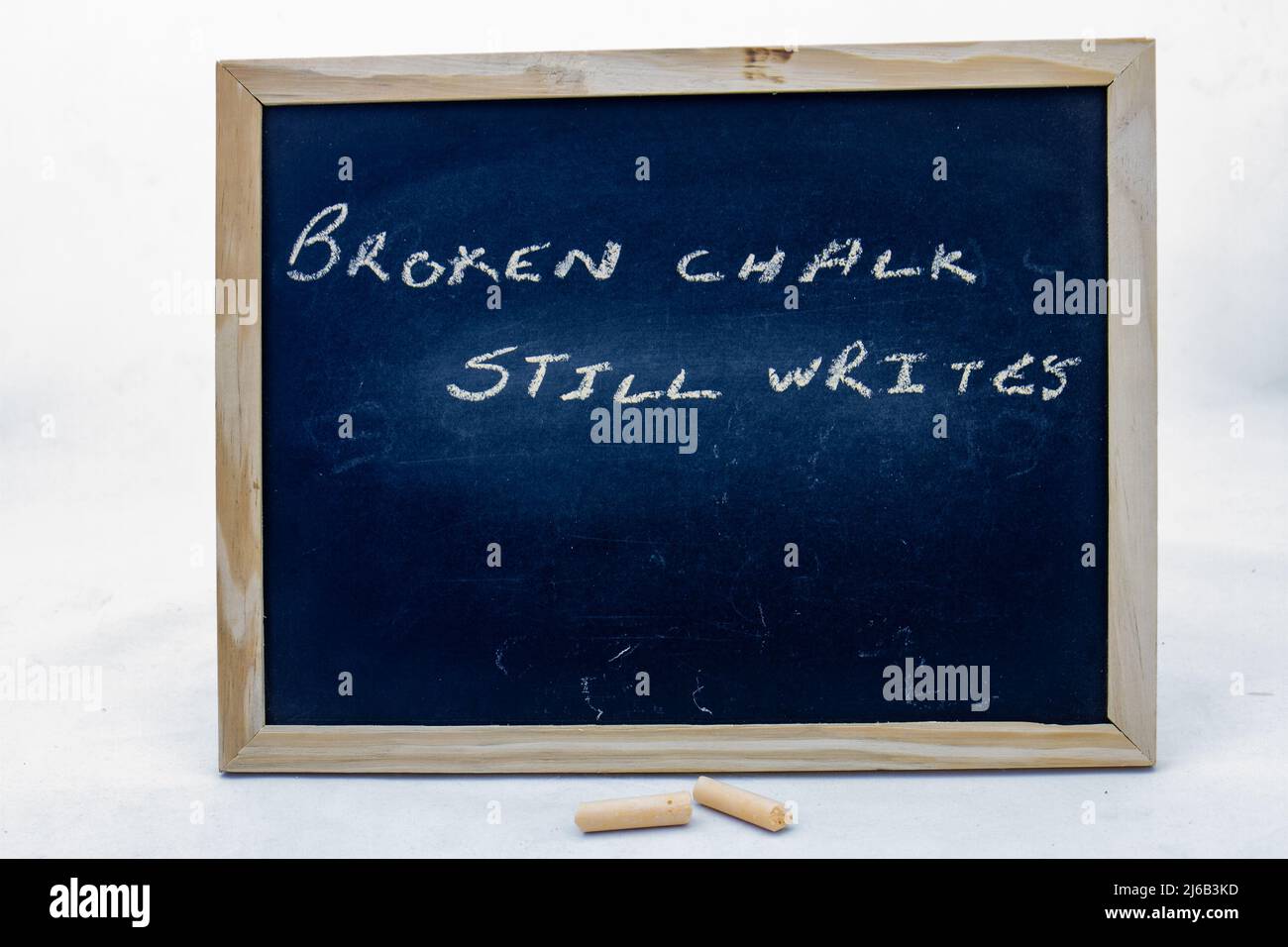 Broken chalk still writes Stock Photo - Alamy