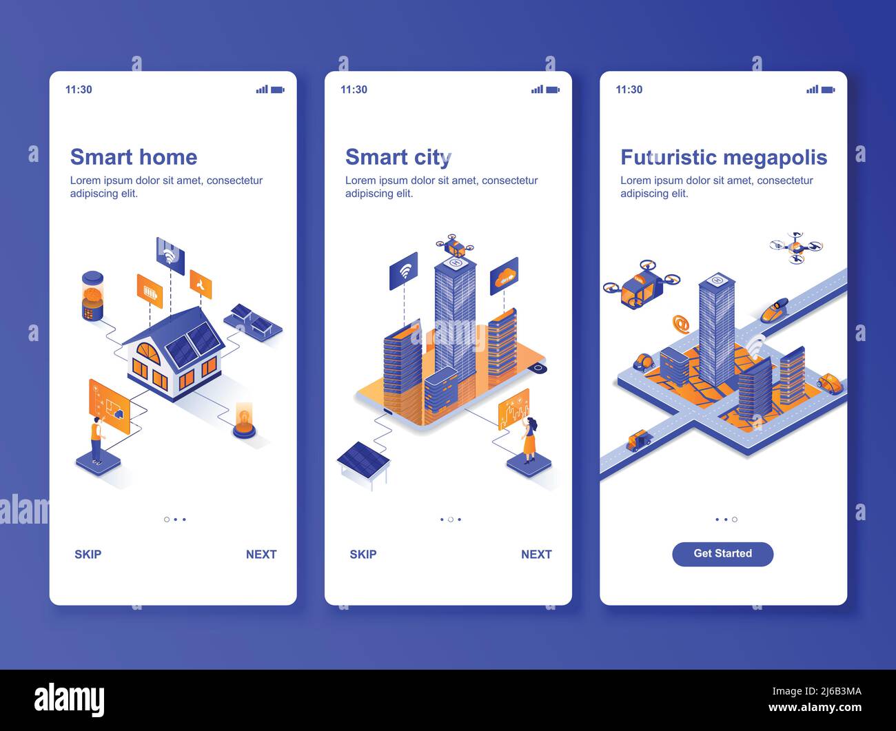 Futuristic app Stock Vector Images - Alamy