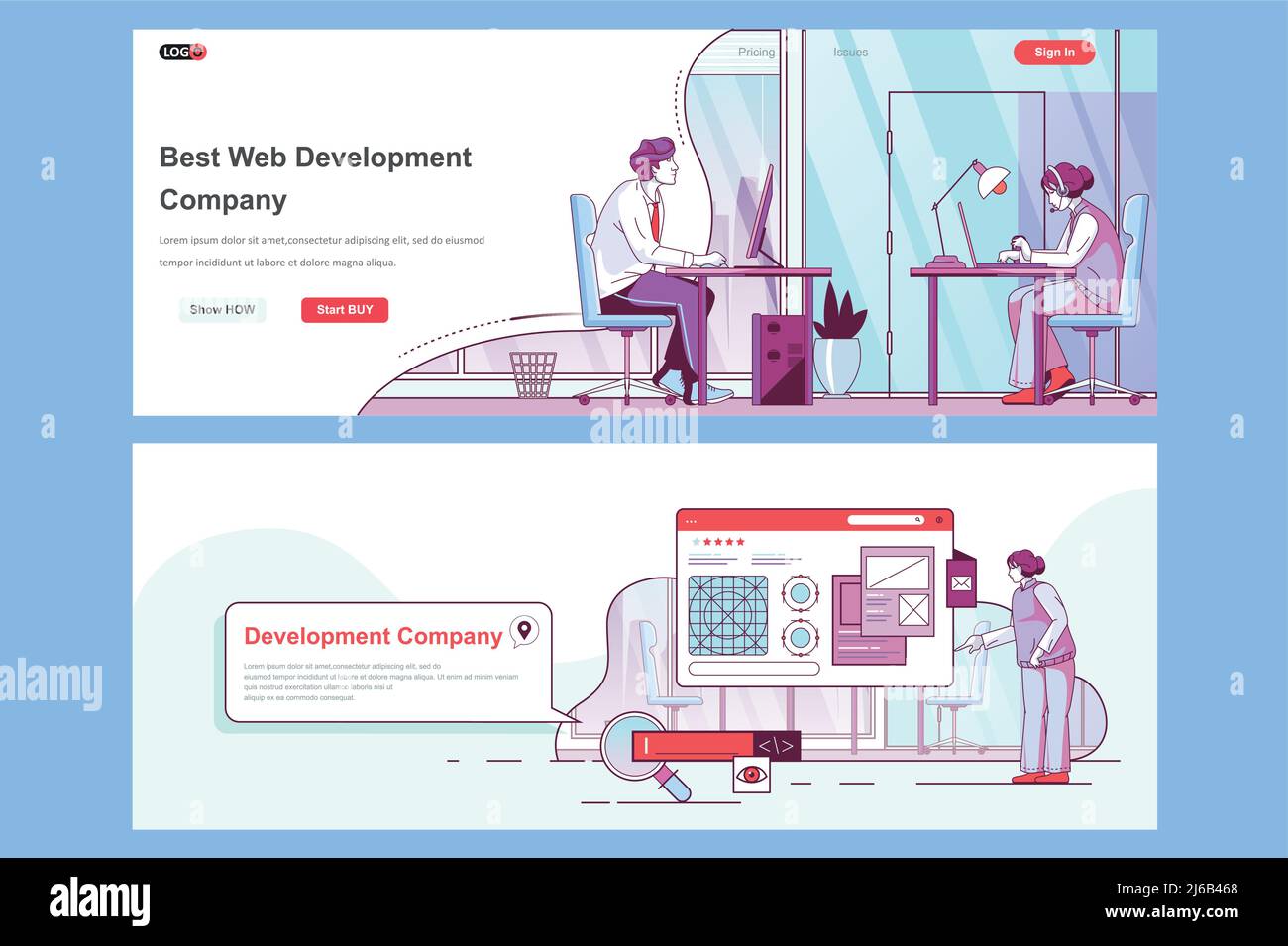 Front end development Stock Vector Images - Alamy