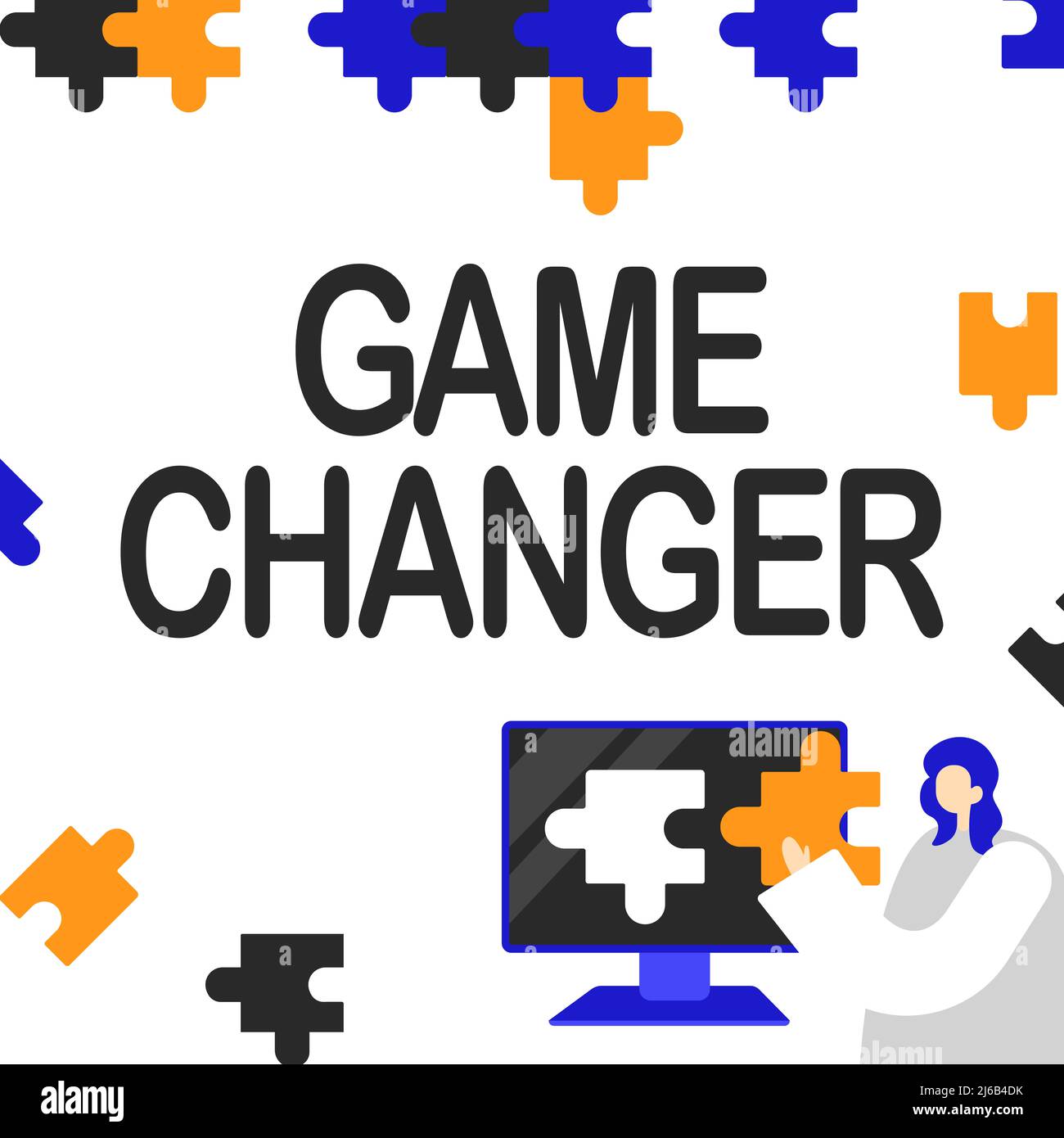 Handwriting text Game Changer. Word Written on Sports Data Scorekeeper ...