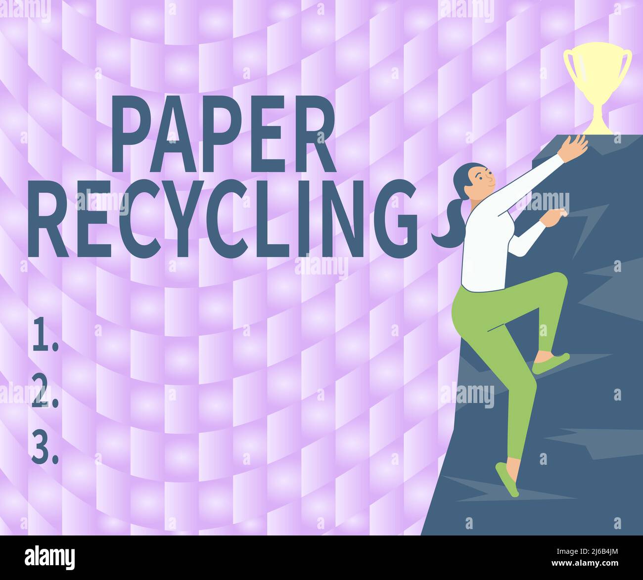 Conceptual display Paper Recycling. Concept meaning Using the waste ...