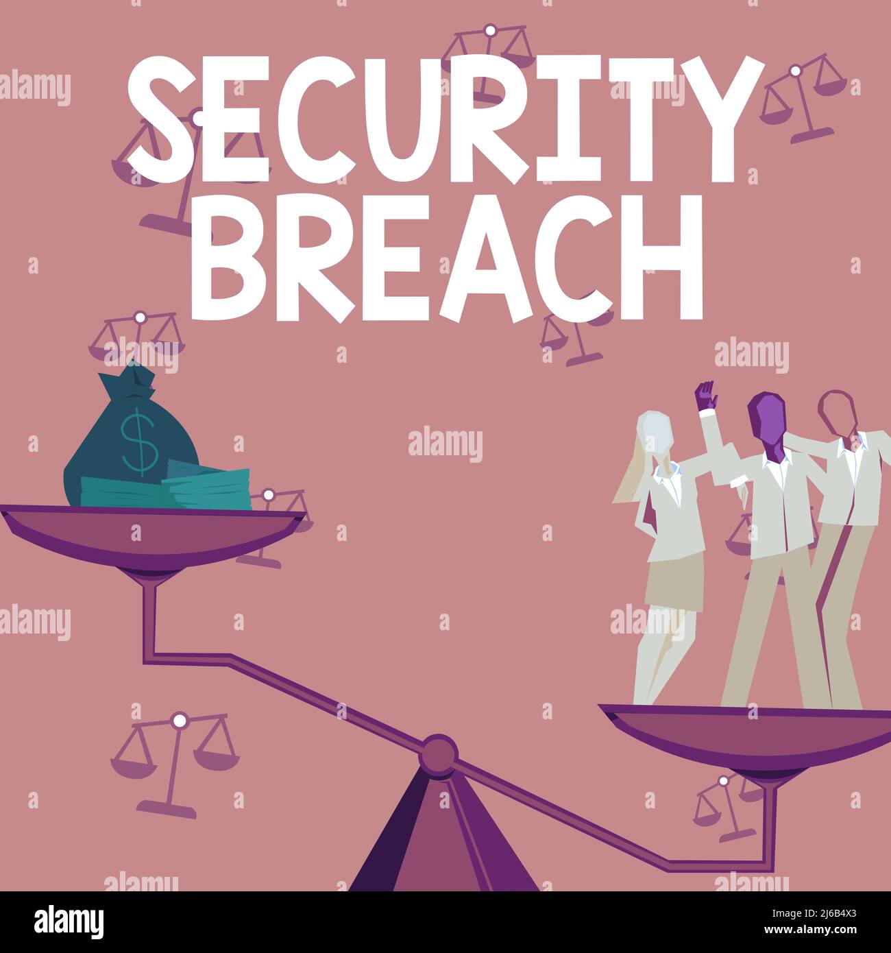 Conceptual display Security Breach. Business overview incident that ...