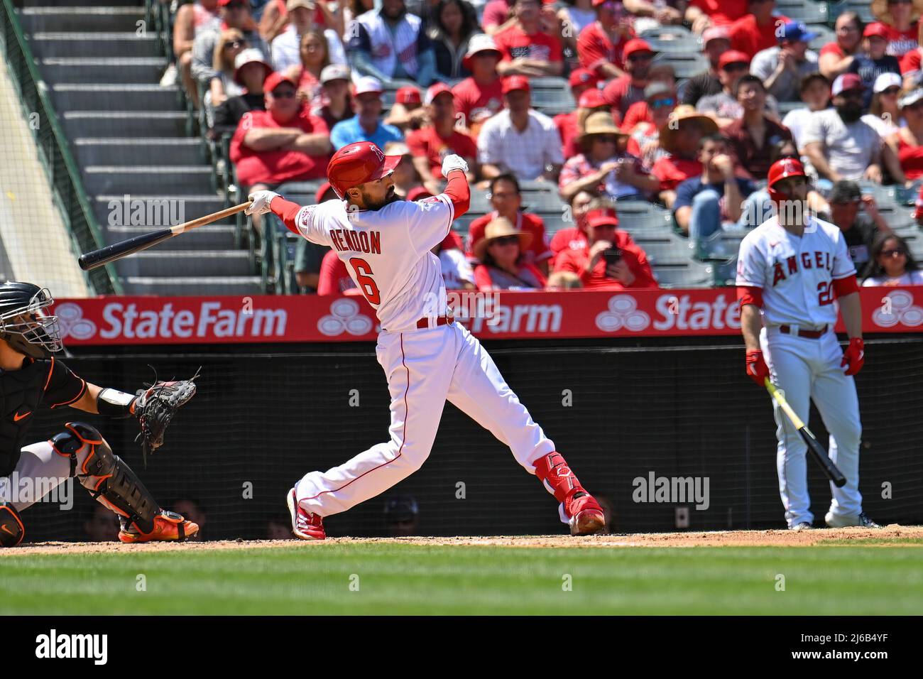April 24, 2022: Los Angeles Angels third baseman Anthony Rendon (6 ...