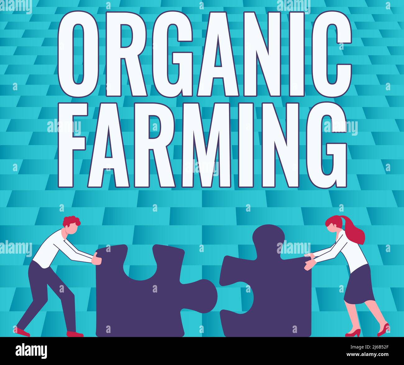 Conceptual caption Organic Farming. Business approach an integrated ...