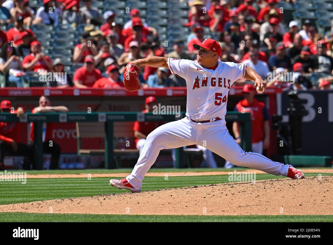 April 24, 2022: Los Angeles Angels starting pitcher Jose Suarez (54 ...