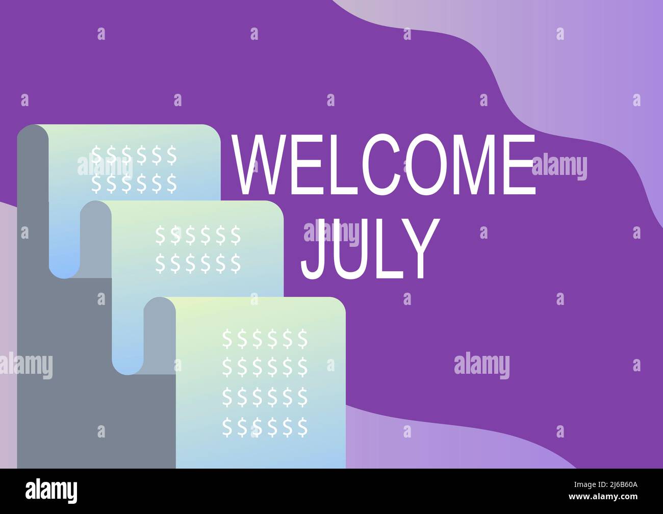 Writing displaying text Welcome July. Business approach Calendar ...