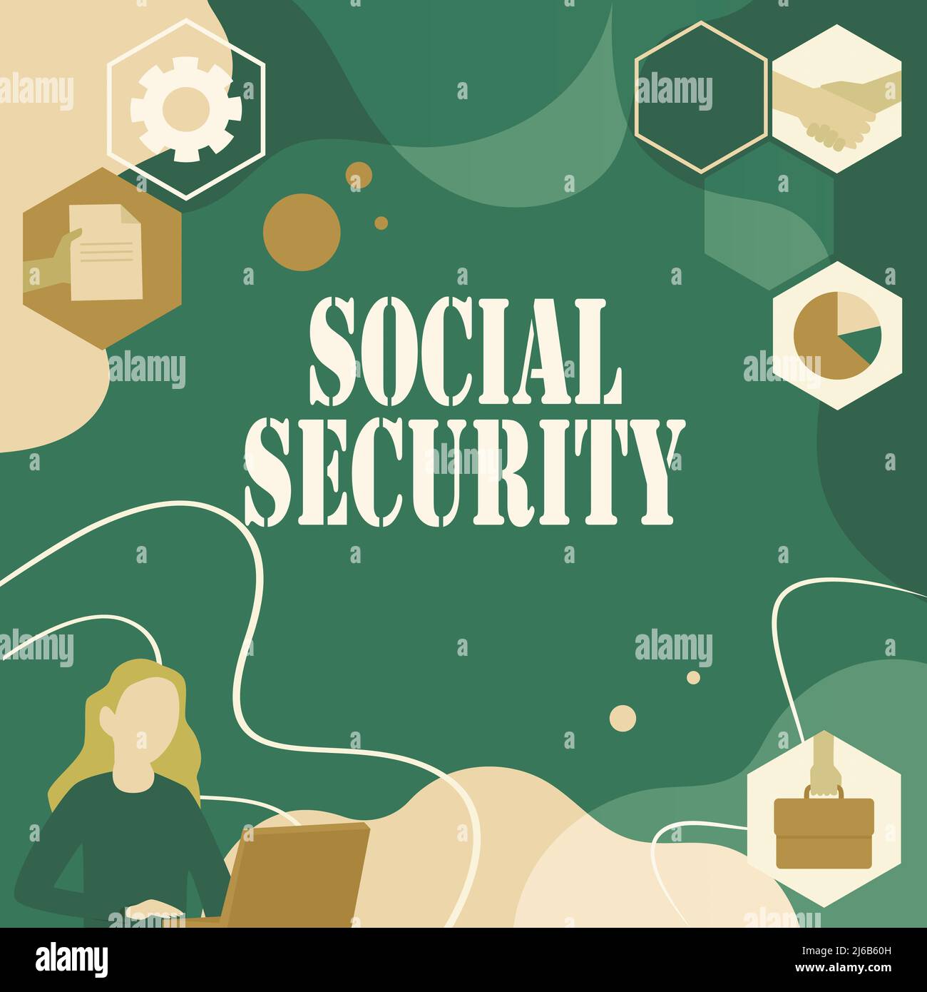 Writing Displaying Text Social Security Business Overview Assistance From State Showing With