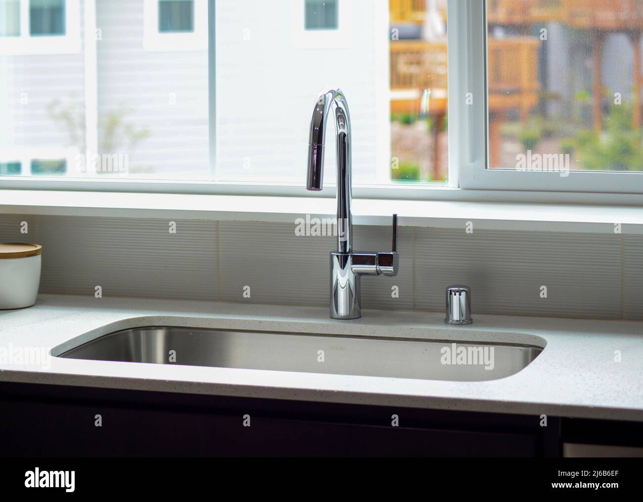 Modern residential kitchen interior Stock Photo - Alamy