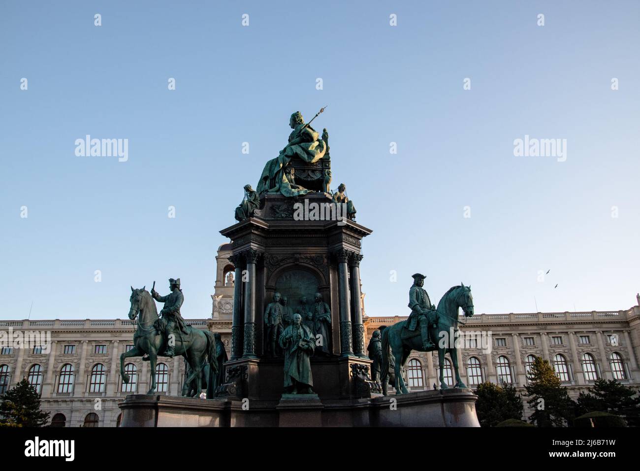 Equestrian elements of the Maria Theresa Monument in Maria-Theresien ...