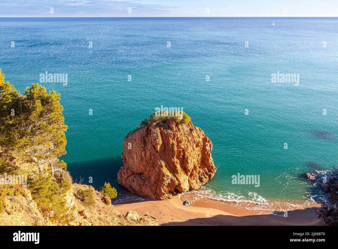 Cala Racó in Sa Riera, Begur, Costa Brava, Girona, Spain Stock Photo ...