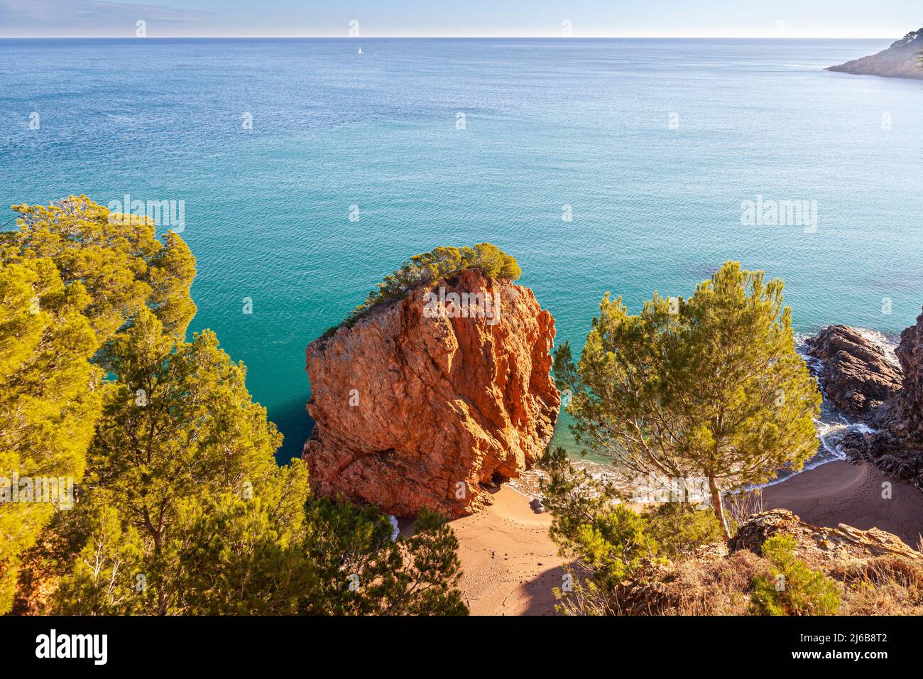 Cala Racó in Sa Riera, Begur, Costa Brava, Girona, Spain Stock Photo ...