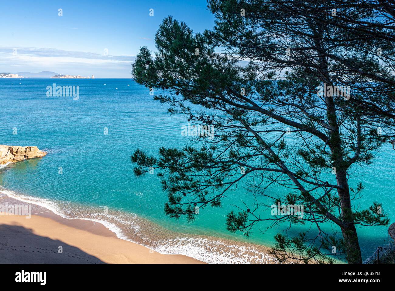 Cala Racó in Sa Riera, Begur, Costa Brava, Girona, Spain Stock Photo ...